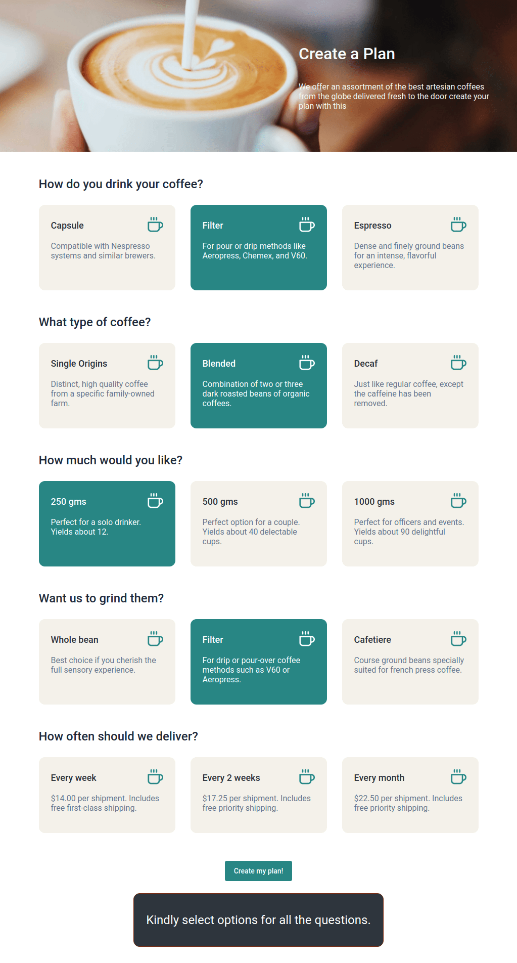 GitHub - rinirb/coffeePlanner
